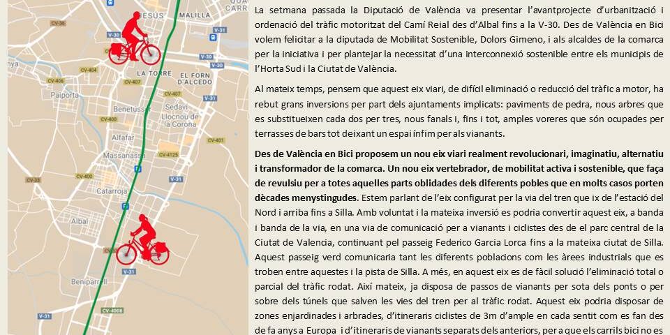 Eix verd de comunicació sostenible i vertebrador a l'Horta Sud ...